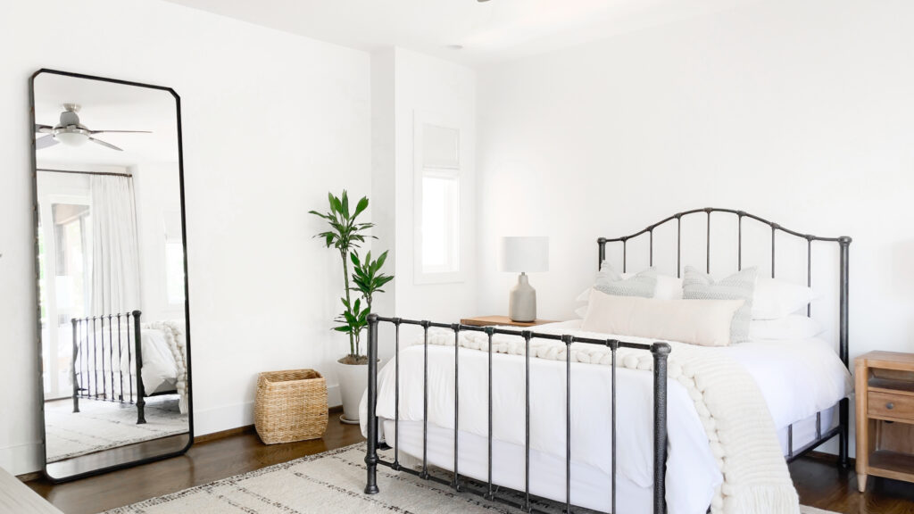 White Bridge Owner's Bedroom & Porch | design by Christina Perry